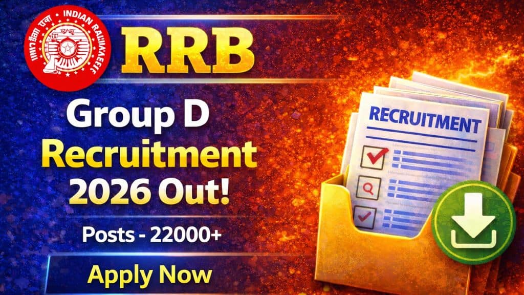 RRB Group D Recruitment 2026: Apply Online For 22,000+ Level-1 Posts ...