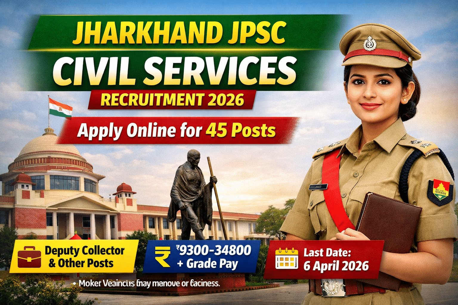 Jharkhand JPSC Civil Services Recruitment 2026 - Apply Online Now For ...